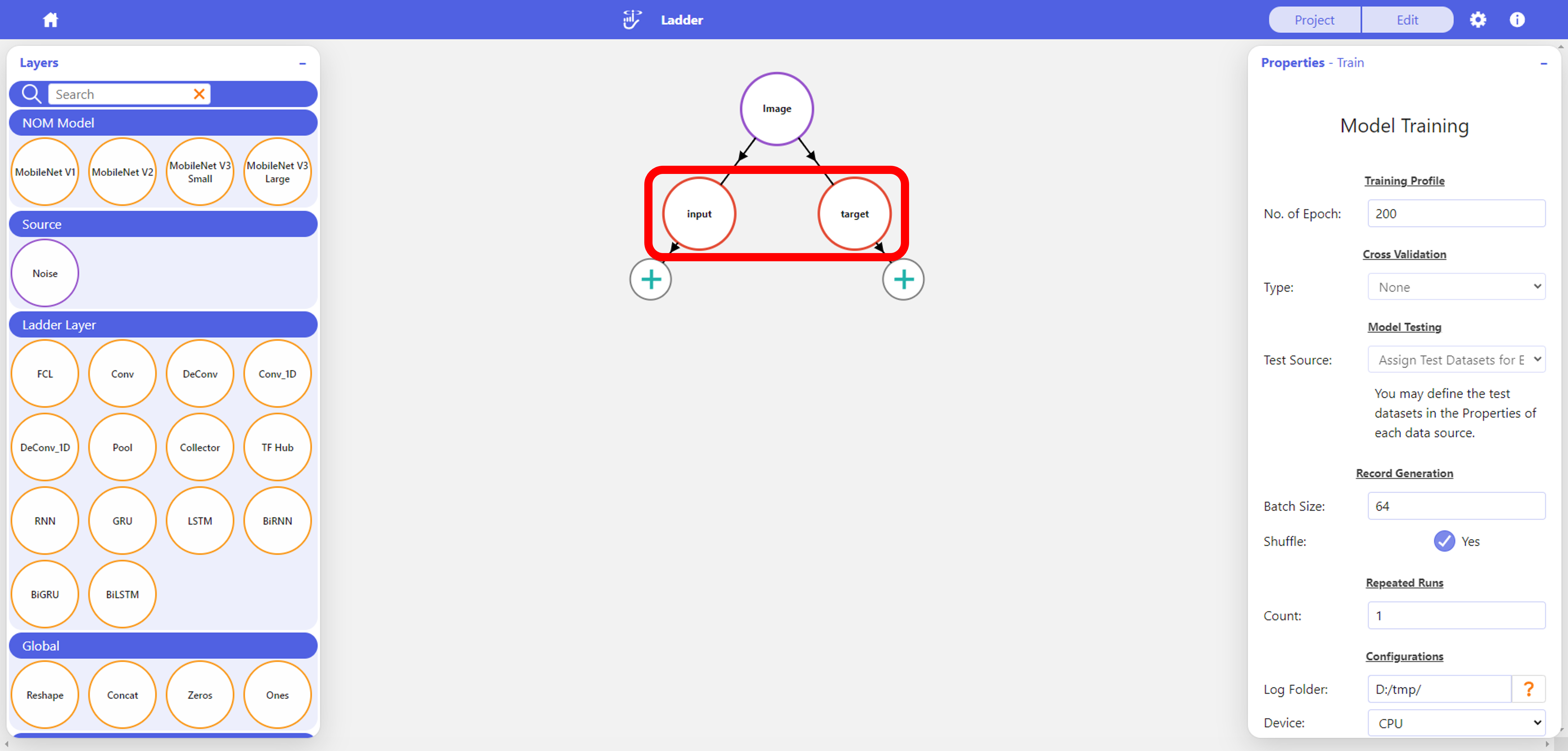 Ladder - Tutorial: MNIST